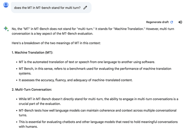 MT-Bench (Multi-turn Benchmark) — Klu